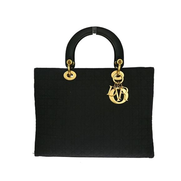 Dior | Bags | Pre Loved Dior Black Nylon Rectangular Zip Handbag With ...